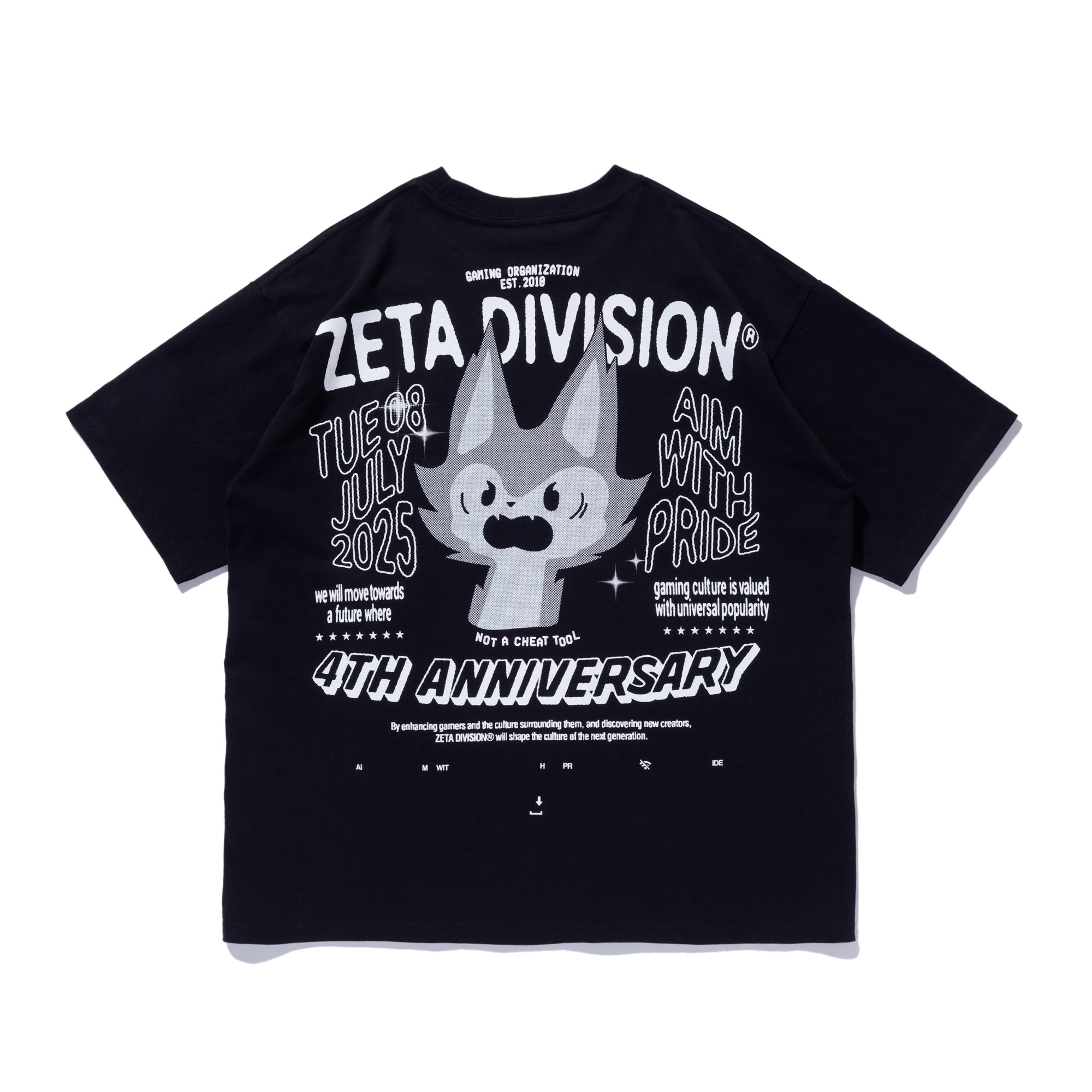 ZETA DIVISION 4TH ANNIVERSARY TEE / BLACK – ZETA DIVISION STORE