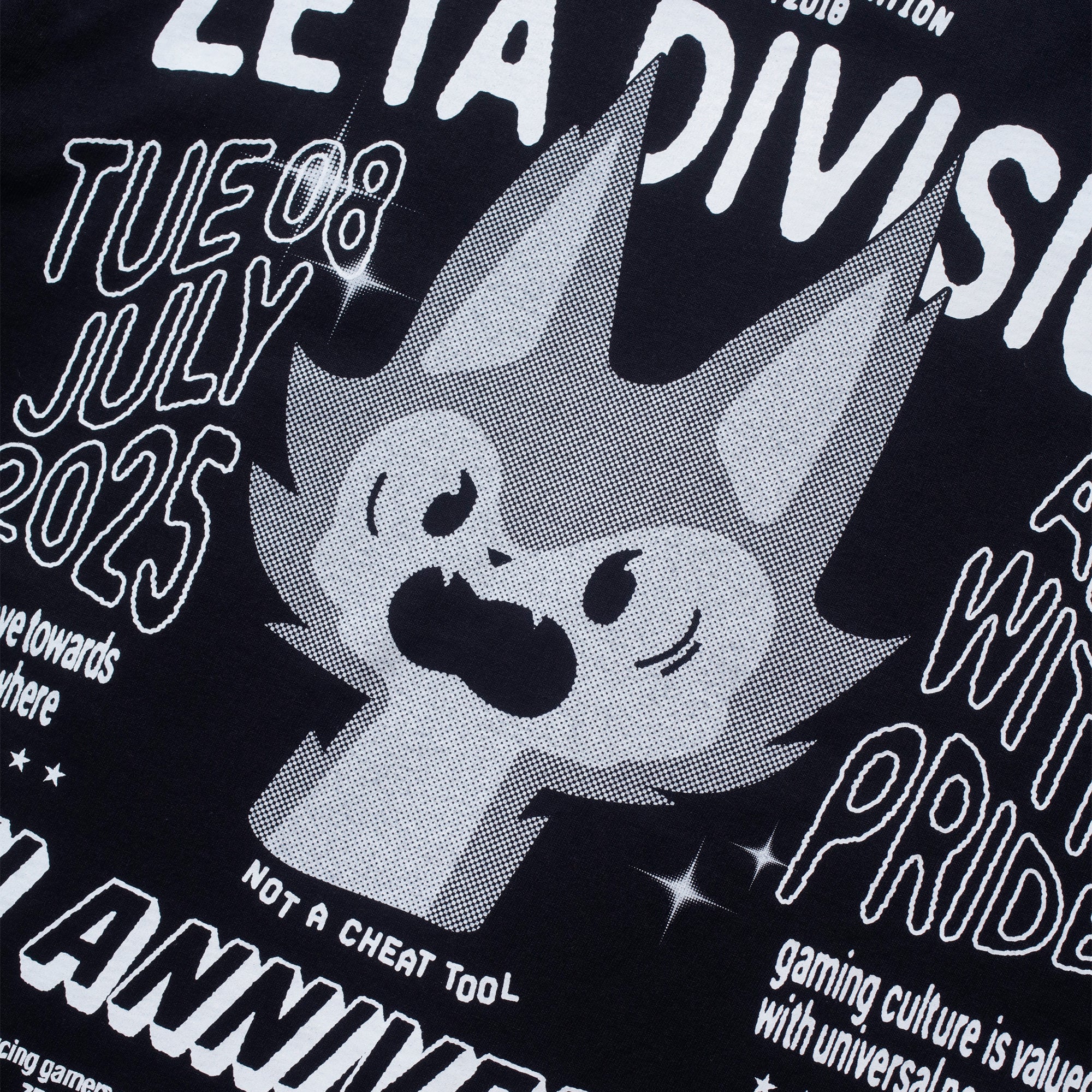 ZETA DIVISION 4TH ANNIVERSARY TEE / BLACK – ZETA DIVISION STORE
