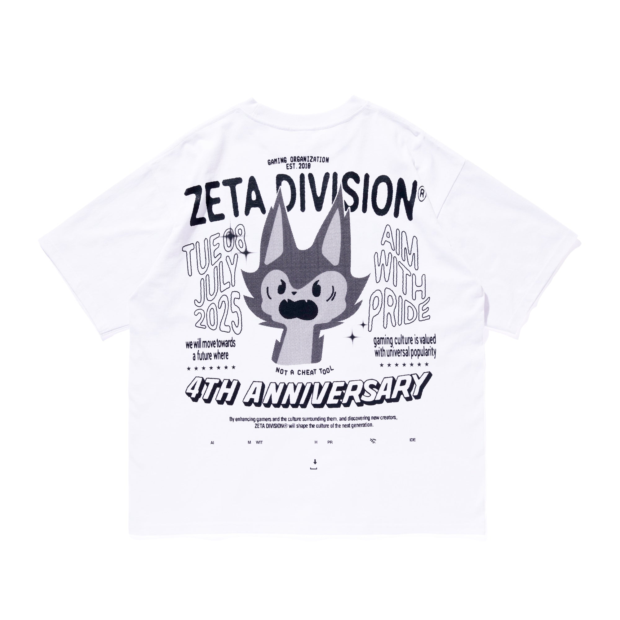 ZETA DIVISION 4TH ANNIVERSARY TEE / WHITE – ZETA DIVISION STORE